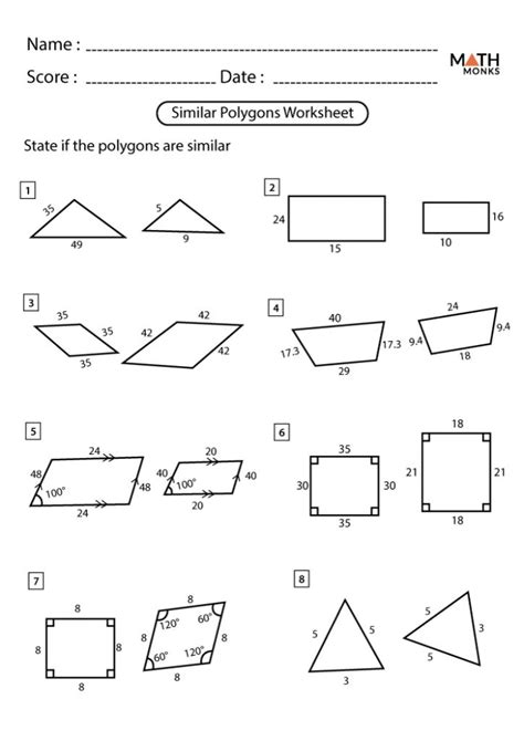 Similar Polygons Definition Examples