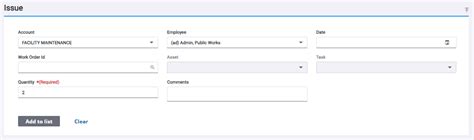 assign material to an employee