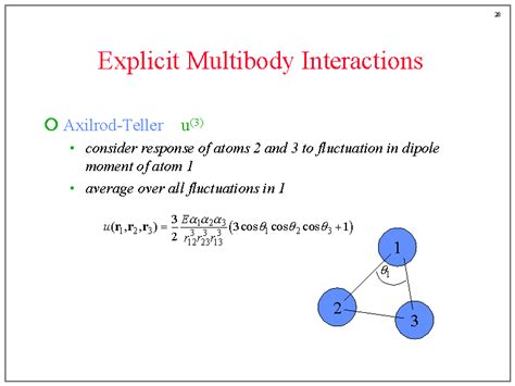 Explicit Multibody Interactions