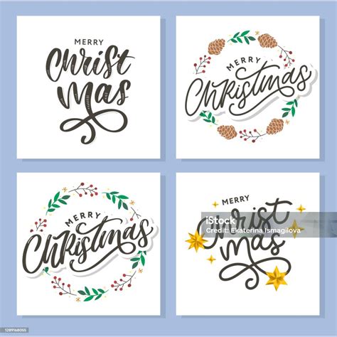 메리 크리스마스 2021 서예 검은 텍스트 단어와 아름다운 인사말 카드 포스터 손으로 그린 디자인 요소 자필 현대 브러시 문자 흰색 배경 격리 벡터 0명에 대한 스톡 벡터