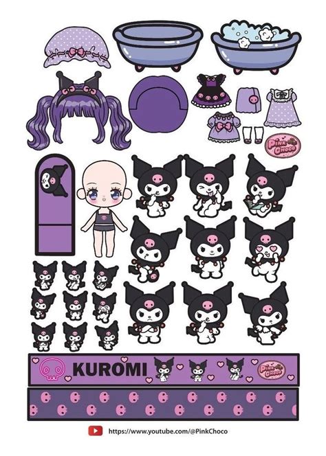 Discover 9 Kuromi And Free Printable Paper Dolls Ideas Paper Doll House Hello Kitty Crafts