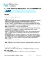 Lab Encrypting And Decrypting Data With Hacker Tools Course Hero