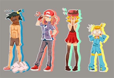 Ash Ketchum And His Kalos Friends I Give Good Credit To Whoever Made This Pokemon