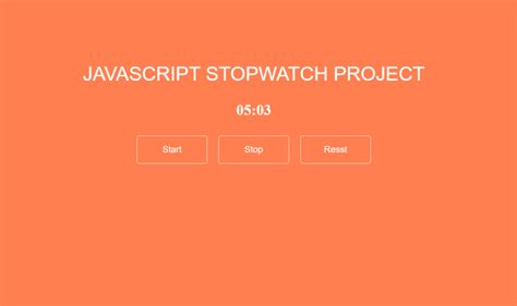 Stopwatch In JavaScript With Source Code Source Code Projects