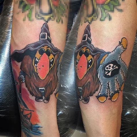 Слепой Пью из мультика Остров сокровищ Новое тату мастер Алексей Студия Tattoomoscow