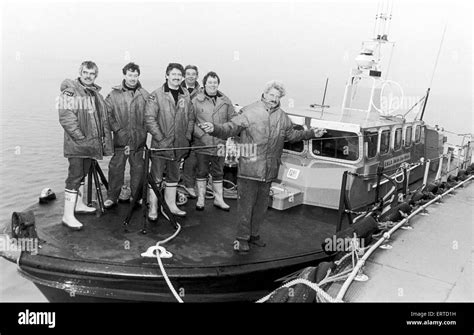 Tyne Class Royal National Lifeboat Institute Black And White Stock