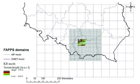 Domains Of The Calmet Calpuff Models Used In Forecasting Air Pollution Download Scientific