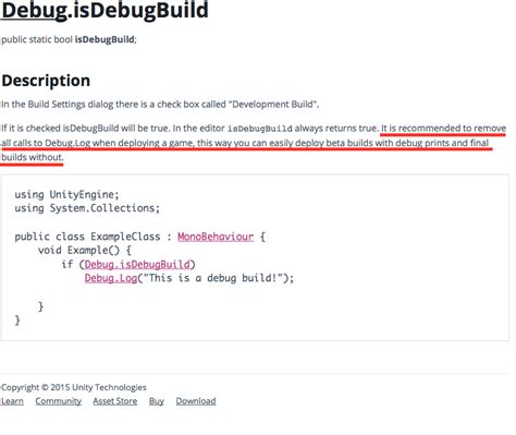 Debuglog On Finalrelease Build Questions And Answers Unity