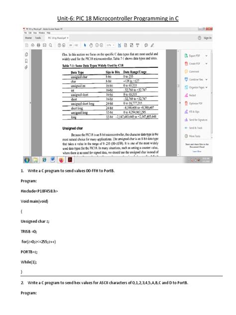 Unit 6 Programming In C For Pic18 Pdf Binary Coded Decimal
