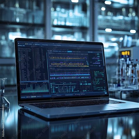 Dna Sequencing Analysis Software On A Laptop From The Genetic