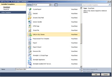 Enabled Ajax Data Application With Linq In Vb Net
