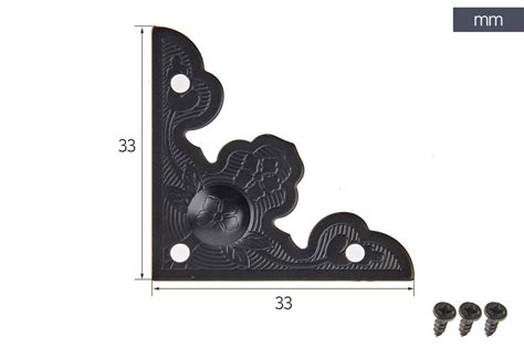 철물가이드 [코너장식 일면귀 Fa003 33 33x33mm 흑색]