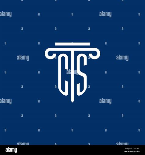 CS Initial Logo Monogram With Simple Pillar Icon Design Stock Vector Image Art Alamy