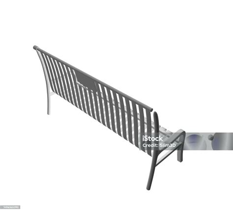 Polygonal Vector Bench가 분리되었습니다 하얀 배경에 분리된 나무 벤치 하얀 배경 연철 벤치 야외 벤치의 벡터