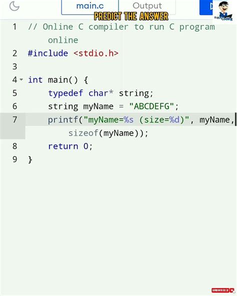 Predict The Answer For Above Program Using C Happycoding Tamil