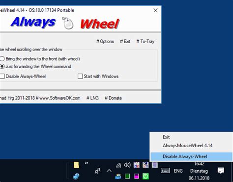 Disable No Limit Scrolling Via The Windows Task Bar Is Optionally