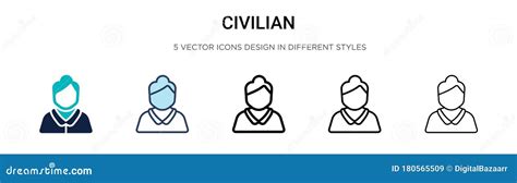 Civilian Icon Trendy Civilian Logo Concept On White Background Vector
