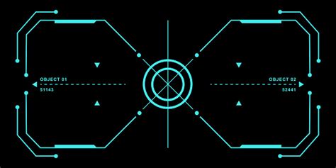 Hud 미래 지향적인 디스플레이와 디테일이 돋보이는 디테일 공상 과학 모니터 화면 현대 배경에 대한 벡터 그림입니다 첨단 사용자 인터페이스 벡터에 대한 스톡 벡터 아트 및
