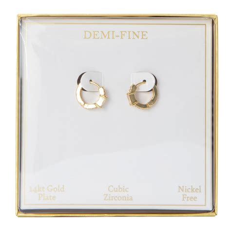 Five Below Demi Fine Earrings With 14k Gold Plate 1 Each Delivery Or