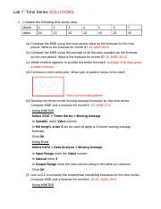 Lab Time Series SOLUTIONS Docx Lab Time Series SOLUTIONS Consider The Following