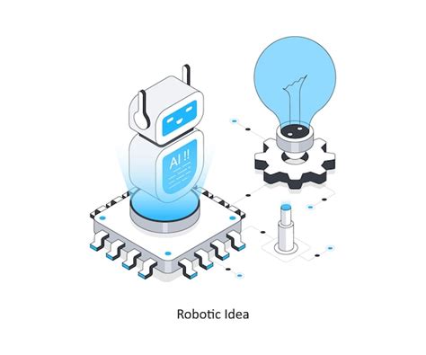 Premium Vector Robotic Idea Isometric Stock Illustration Eps File Stock Illustration