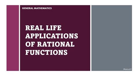 Real Life Applications Of Rational Functions Grade 11 General Mathematics Youtube