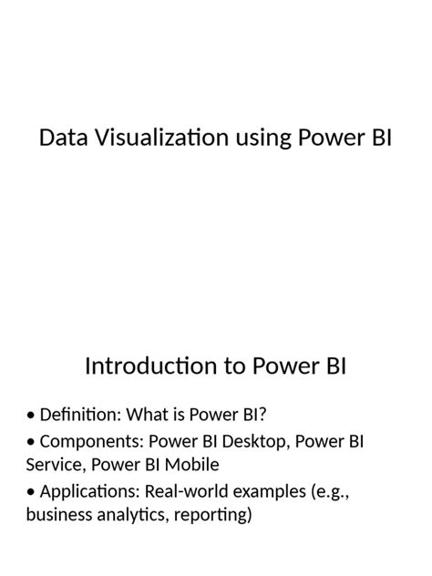 Data Visualization Using Power Bi Pdf