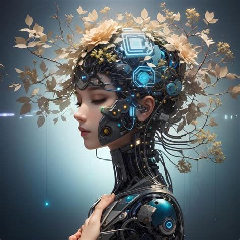 Premium Ai Image Artificial Intelligence Represented As Woman With