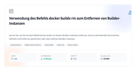 Docker Builder Instanzen Entfernen Mit Docker Buildx Rm Anleitung Labex