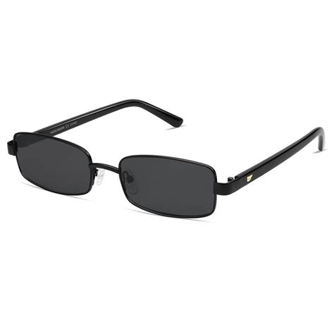 Vanlinker Retro Rectangle Polarized Sunglasses For Women Men Small 90s