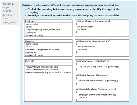 Solved Question Consider The Following UML And The Chegg Com
