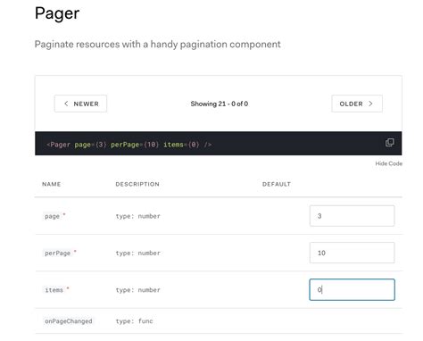 Pager Component Displays Undefined · Issue 1219 · Auth0cosmos · Github