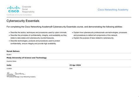 Ronak Nehara On Linkedin Cybersecurity Cisconetworkingacademy