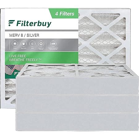 Filterbuy 16x20x4 Air Filter Merv 8 Pleated Hvac Ac Furnace Filters 2