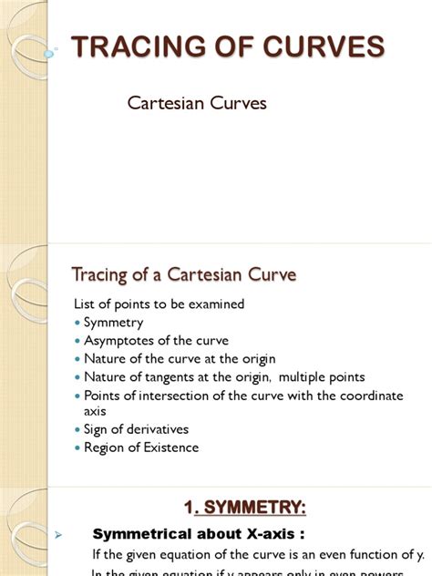 Tracing Of Curves Pdf Pdf Asymptote Tangent