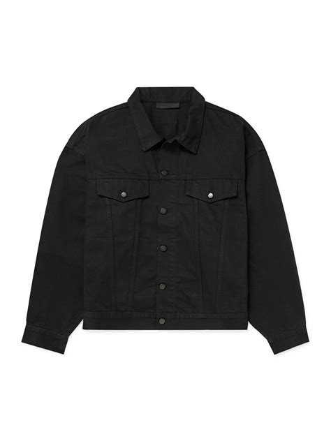 Fear Of God Essentials Denim Jacket Black Fear Of God Essentials
