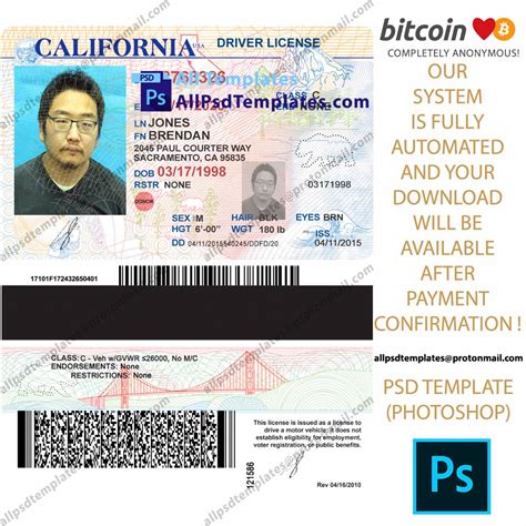 Driver License Psd Templates