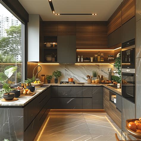 Кухни темный низ светлый верх фото 100 лучших идей в 2024 г Дизайн интерьера кухни Дизайн