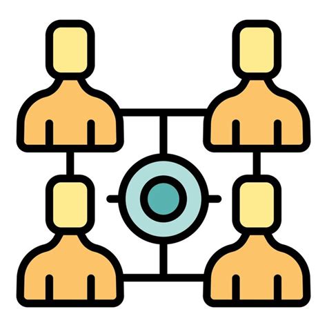 Premium Vector Team Workflow Icon Outline Vector Work Process Business Gear Color Flat