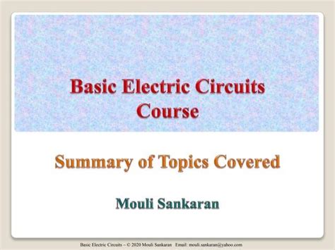 Su Nandar Sara On Linkedin Basic Electric Circuits Course
