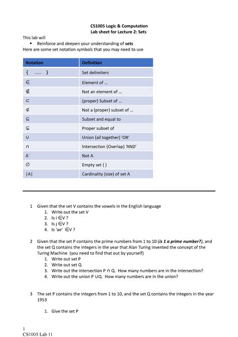 lab sheet 1 nosols cs1005 logic and computation lab sheet for lecture 2