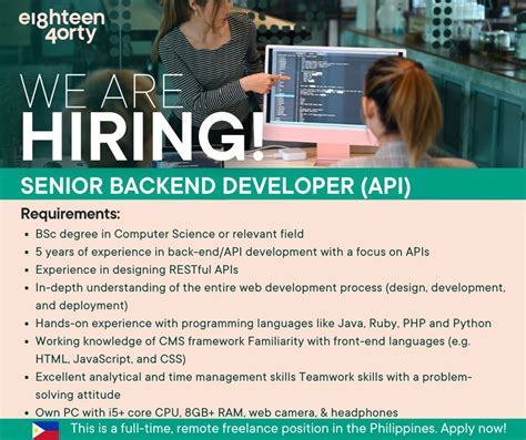 1840 And Company On Linkedin Seniorbackenddeveloper Apideveloper
