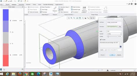 Plastic Draft Analysis By Using Creo Parametric Youtube