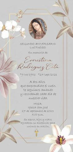 Tarjetas De Invitacion A Misa De Difuntos Para Editar Gratis