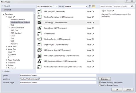 convert outlook table content into datatable using c ews and