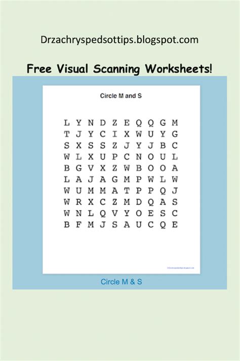 Enhance Cognitive Skills With Visual Scanning Worksheets Engaging