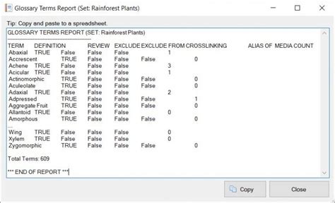 Glossary Reports Fact Sheet Fusion Help