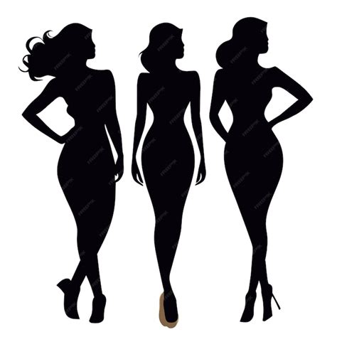 Premium Vector Female Model Silhouette