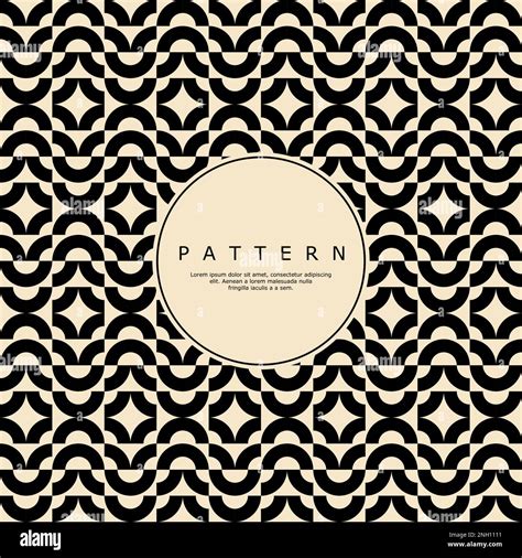 Modern Geometric Circle Seamless Pattern Design Abstract Round Line