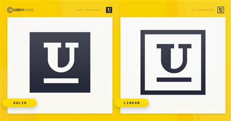 underline icon · solid · coreui icons · svg javascript typescript